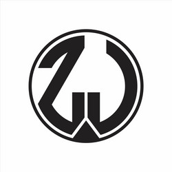 Jr logo monogram with piece circle ribbon style Vector Image