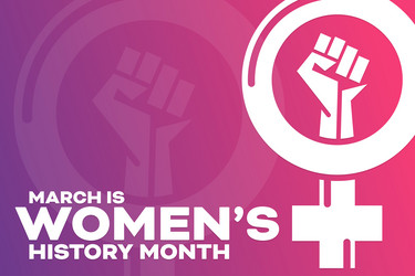 March is women s history month Royalty Free Vector Image