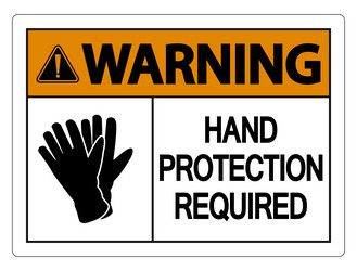 Safety instructions hand protection required sign Vector Image