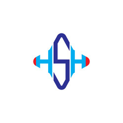 Hsh letter logo creative design with graphic Vector Image