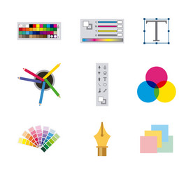 Working process tools Royalty Free Vector Image