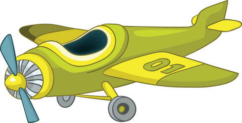 Brightly colored of a cartoon airplane Royalty Free Vector