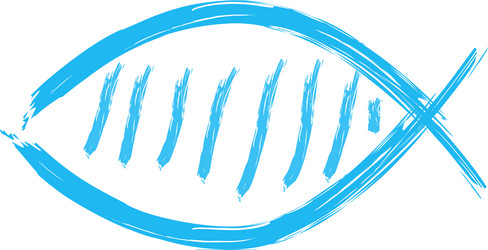 Christian fish symbol Royalty Free Vector Image