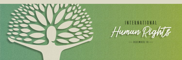 International human rights people hands tree Vector Image