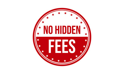 No hidden fees rubber stamp seal Royalty Free Vector Image