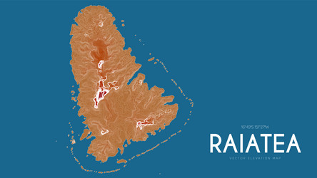 Topographic map of rurutu austral archipelago Vector Image
