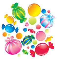 Lollipop in pink wrapping sweet candy Royalty Free Vector