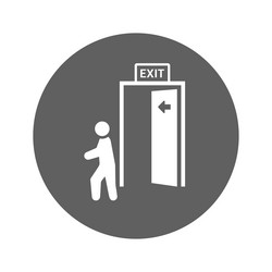 Egress evacuation exit icon Royalty Free Vector Image