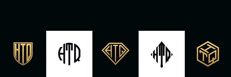 Initial letters hur logo designs bundle Royalty Free Vector