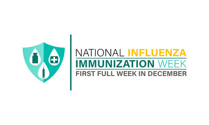 National influenza vaccination week Royalty Free Vector