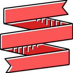 3d double banner ribbon design element Royalty Free Vector