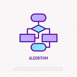 Algorithm design method model process flat icon Vector Image