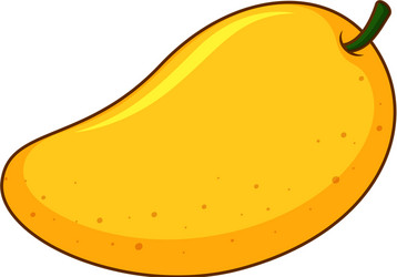 One mango on white background Royalty Free Vector Image