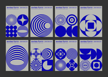 Set of swiss design inspired background cool Vector Image