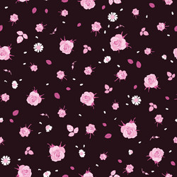 Vintage pink daisies ditsy seamless pattern Vector Image