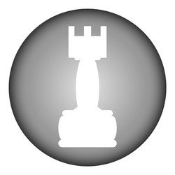 Rook chess icon on white background Royalty Free Vector