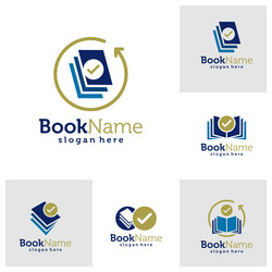 Book check logo design template book check logo Vector Image