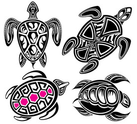 Polynesian Turtle Tattoo Royalty Free Vector Image