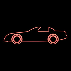 Neon undercarriage chassis carriage for car Vector Image