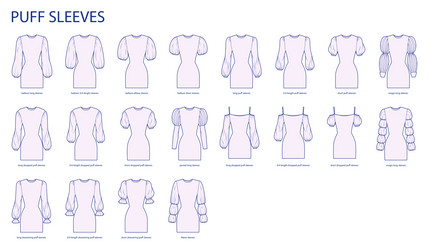 Puff Sleeve Technical Vector Images (52)