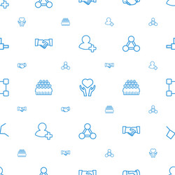Friendship icons pattern seamless white background