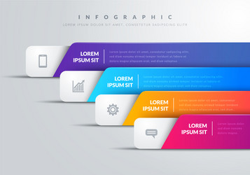 Diagram infographic for 4 steps arrow puzzle Vector Image