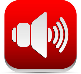 Red speaker icon Royalty Free Vector Image - VectorStock