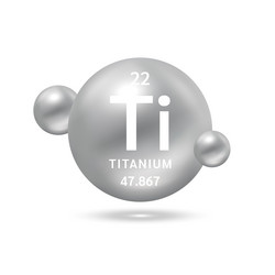 Titanium molecule models silver natural gas Vector Image