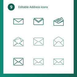 Correspondence icons Royalty Free Vector Image