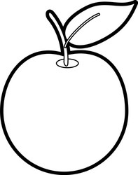 Apple Uncolored Vector Images (43)