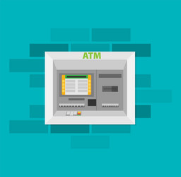 Atm machine infographic Royalty Free Vector Image