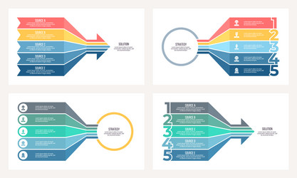 Arrows business marketing infographic template Vector Image