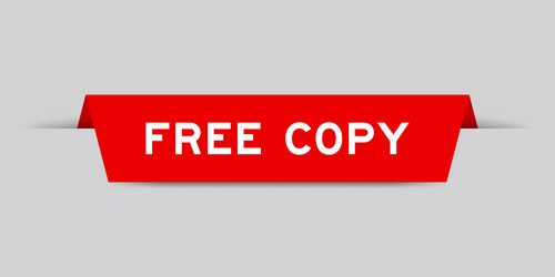 Red color inserted label banner with word free Vector Image