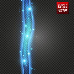 Set of magic glowing spark swirl trail effect Vector Image