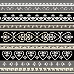 Set of antique greek borders Royalty Free Vector Image