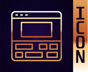 Gold line video recorder or editor software Vector Image