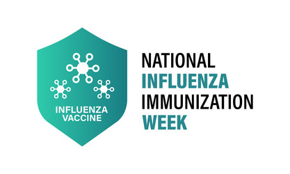 National influenza vaccination week Royalty Free Vector
