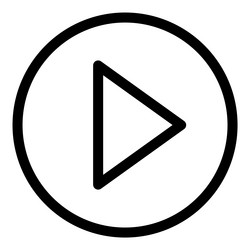 Play button flat icon isolated on white background