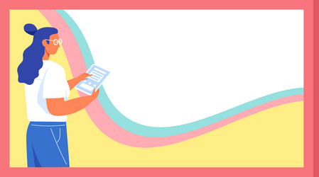 Reading daily routine activities of women Vector Image