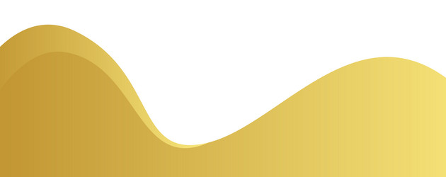 Gold wave gradient for banner golden wavy shape Vector Image