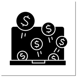Income redistribution glyph icon Royalty Free Vector Image