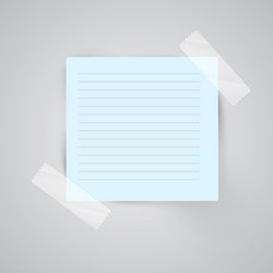 Torn blank paper note grainy strips stuck Vector Image