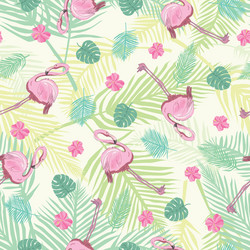 Tropical flowers seamless pattern summer tropic Vector Image