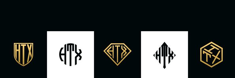 Initial letters itx logo designs bundle Royalty Free Vector