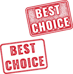 Realistic best choice stamps isolated Royalty Free Vector