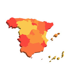 Spain political map of administrative divisions Vector Image
