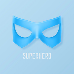 Blue super hero mask face character Royalty Free Vector