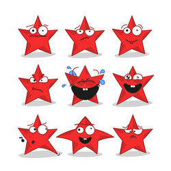 Cute stars group icons Royalty Free Vector Image