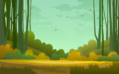 Seamless background with forest Royalty Free Vector Image