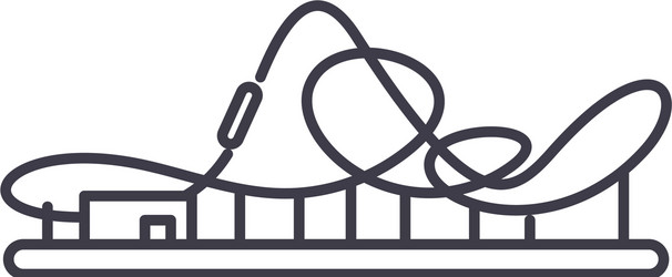 Roller Coaster Icon - Simple Style Royalty Free Vector Image